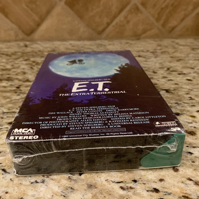 E.T. THE EXTRA-TERRESTRIAL VHS MCA Factory Sealed Green Flap New 1988 ...
