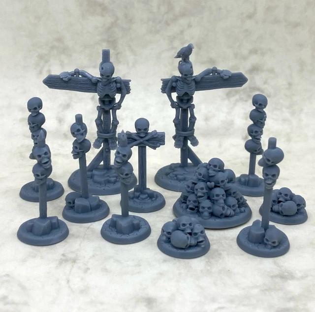 SKELETON TERRAIN MARKERS and road signs | 28mm miniatures £13.50 ...