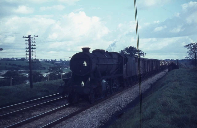 ORIGINAL SLIDE . BR/LMS 5MT Black Five Steam Loco 44772 . Near Carlisle ...