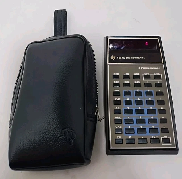VINTAGE TEXAS INSTRUMENTS TI Programmer Calculator 9v Battery Case ...