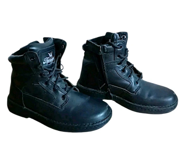 THOROGOOD LEATHER TACTICAL Boots Men's Size 8.5 M Side Zips Non Safety ...