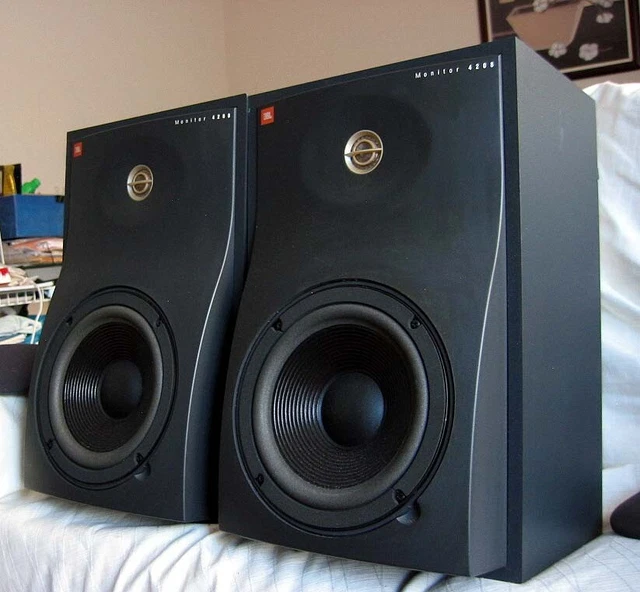 JBL 4208 2-WAY 75W 8 OHM Monitor Hi Fi Stereo Speakers Made in USA 4200 ...