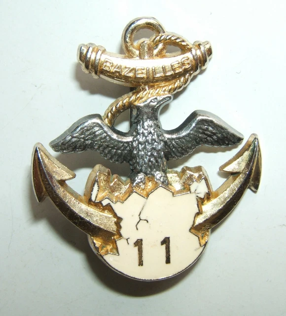 INSIGNE 3° REGIMENT D'INFANTERIE DE MARINE - 11° COMPAGNIE - Drago - Dos argenté EUR 12,00 ...