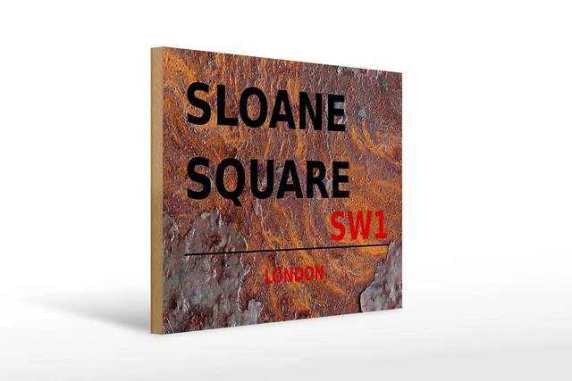 PANNEAU EN BOIS Londres 40x30 CM Sloane Square SW1 Bois Déco Plaque EUR ...