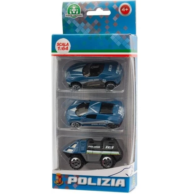 GIOCHI PREZIOSI ARMA Police 3 Véhicules En Métal Sous Pression EUR 42 ...