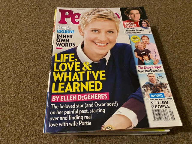 PEOPLE MAGAZINE 3/3/14 Ellen Degeneres Bruce Jenner Gus Kenworthy Blake ...