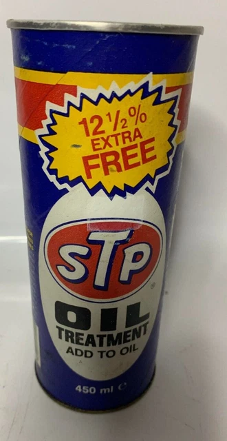 VINTAGE STP OIL Treatment Can Full Pre Owned Collectable Oil Can Vtg ...