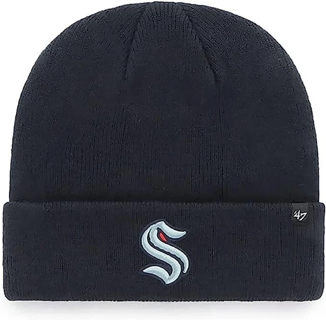 SEATTLE KRAKEN NHL Hockey '47 Raised Primary Logo Cuffed Knit Toque ...