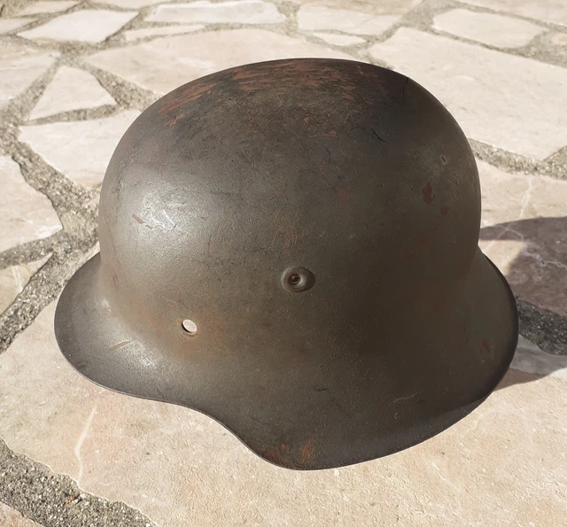 CASQUE ALLEMAND M42 Luftwaffe (?) avec tampon de réception EUR 119,00 ...