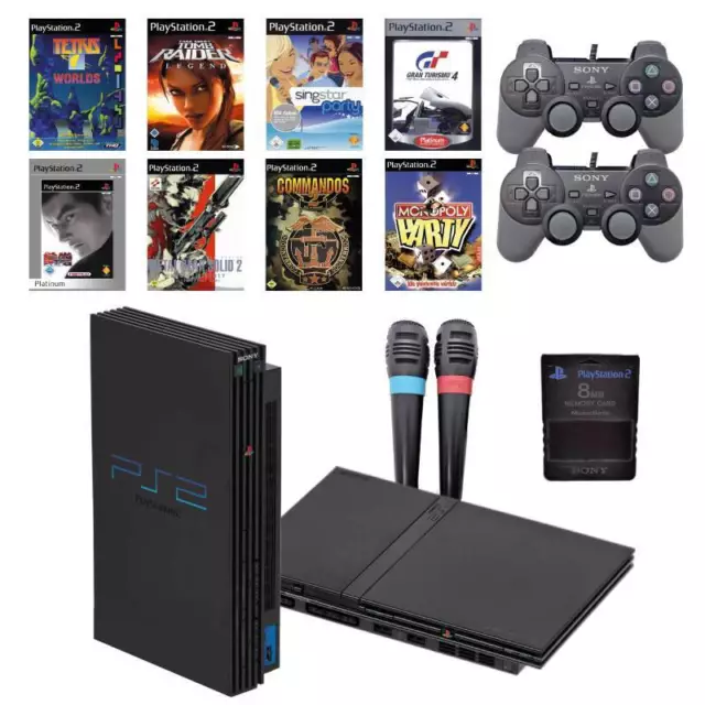 SONY PLAYSTATION 2 Konsole ( Slim / FAT ) 1 bis 2 Original Controller ...
