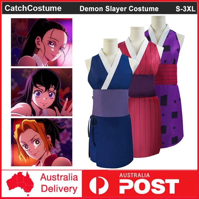 ANIME DEMON SLAYER Makio Hinatsuru Suma Cosplay Costume Kimono Women ...