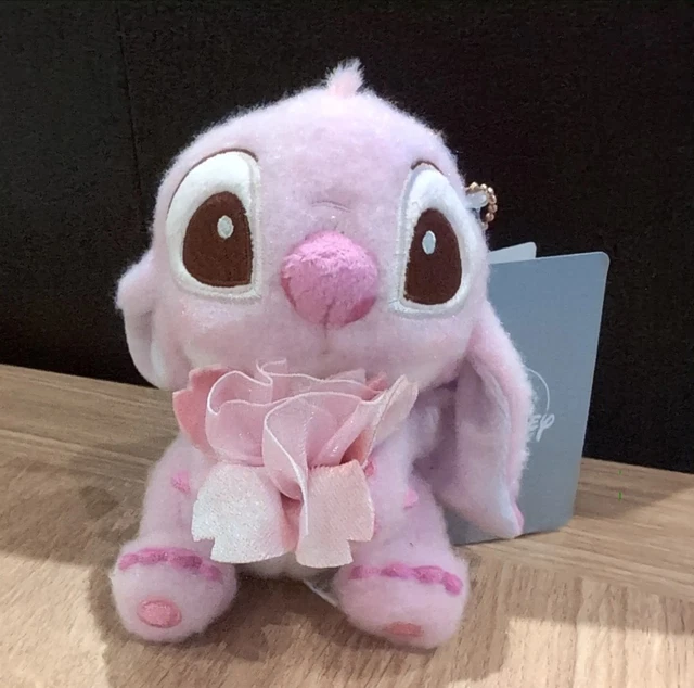 JAPAN TOKYO DISNEY Store Stitch Plush Toy Key Chain SAKURA Pink 2025 ...