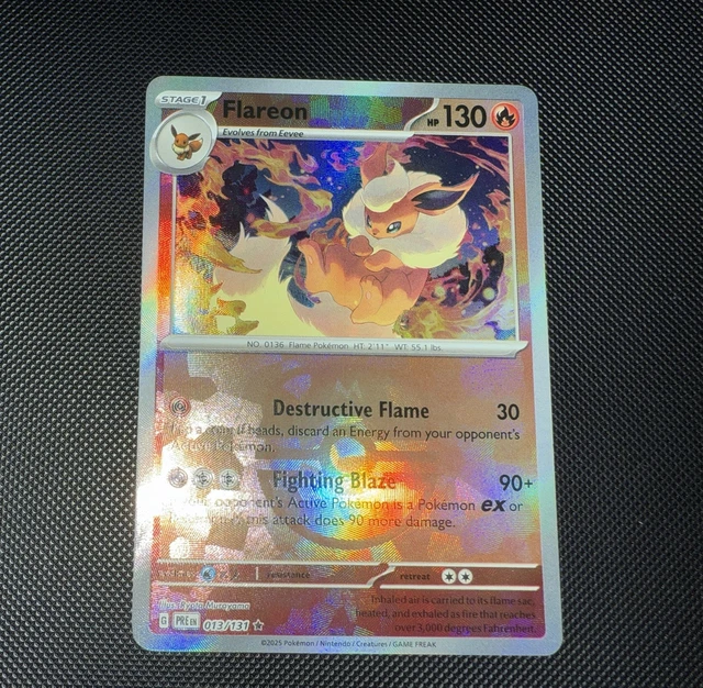 FLAREON 013/131 POKÉMON Scarlet & Violet Prismatic Evolutions Master ...