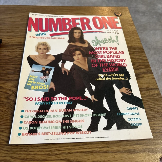 NUMBER ONE MAGAZINE 12 oct 1988 Bananarama, Duran Duran - Sheesh! £11. ...