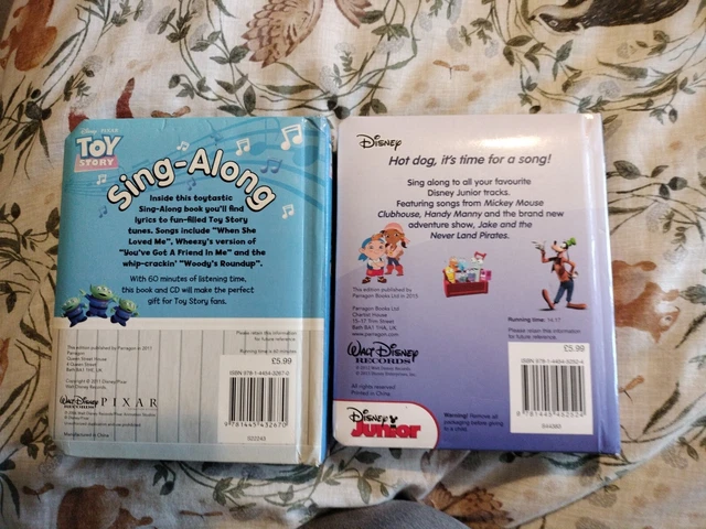 2 DISNEY SING Along Book Music Cd Toy Story Mickey Mouse Kids Songs ...