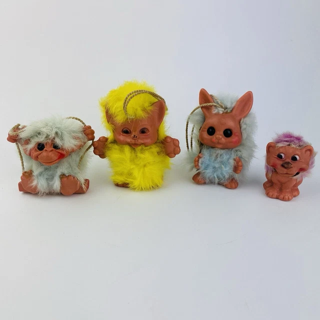 VINTAGE RAULS HAPPY Gang Cat Monkey Lion Bunny Rabbit Figure Fur Troll ...