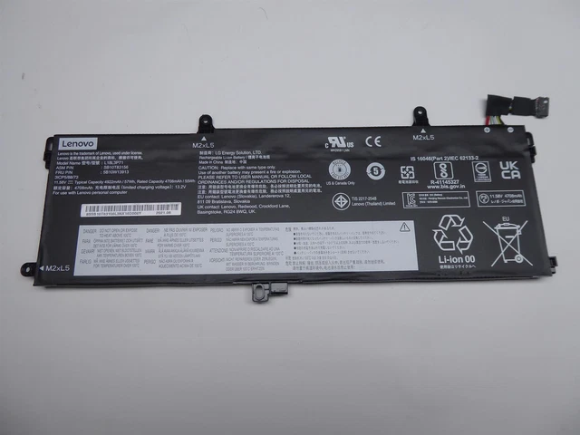 LENOVO THINKPAD T15 Gen. 1 Original Batterie 5B10W13913 #4914 EUR 40,34 ...