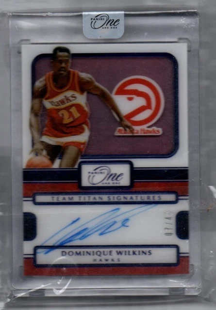 DOMINIQUE WILKINS 2022-23 Panini One and One Team Titan Autograph Auto ...