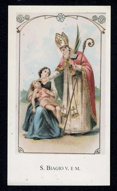 SANTINO HOLY CARD Image Pieuse Heiligenbild S. Biagio V.e M. EUR 3,49 ...