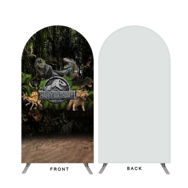 SAFARI DINOSAUR WORLD Theme Birthday Double Sided Arch Backdrop $35.97 ...