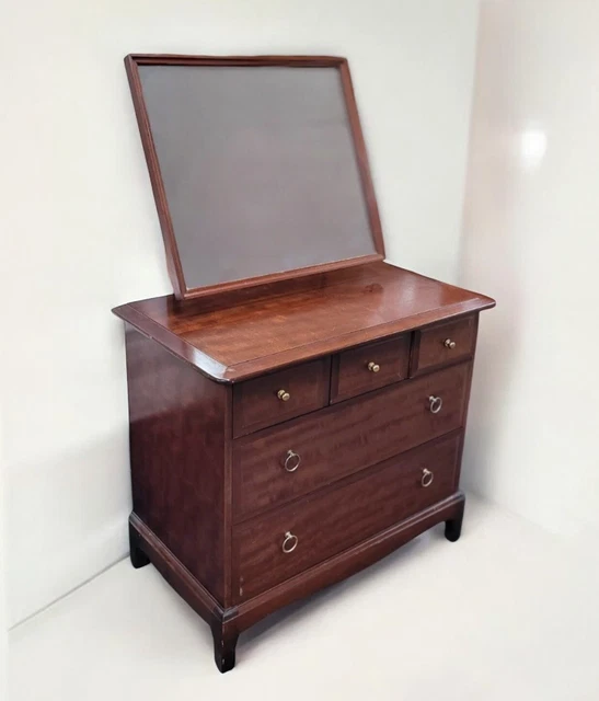 STAG MINSTREL MAHOGANY 5 Drawer Dressing Chest Drawers With Clip On ...