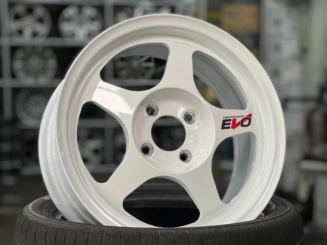 NEW 15 INCH AOW EVO Regamaster WHITE wheel 4x100 Fits HONDA TOYOTA KIA ...