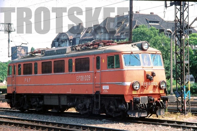 35MM SLIDE PKP Poland Railways Electric Loco EP08 008 Poznan 1995 Original £3.99 - PicClick UK