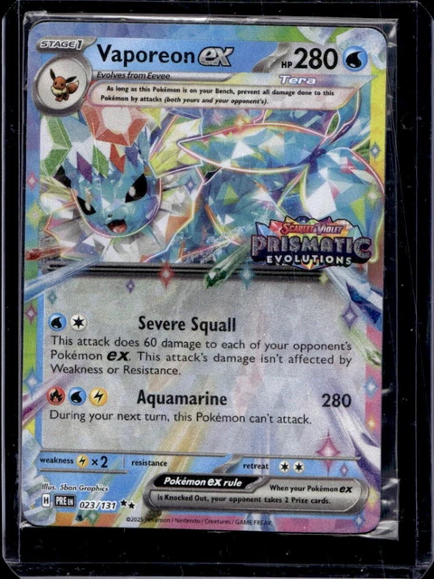 2025 POKEMON SV Prismatic Evolutions PRE EN Vaporeon ex Promos #023/131 ...