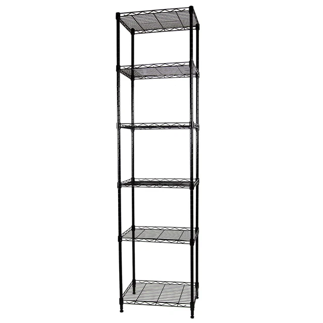 6-TIER WIRE SHELVING Adjustable Shelves Unit Metal Storage Rack for ...