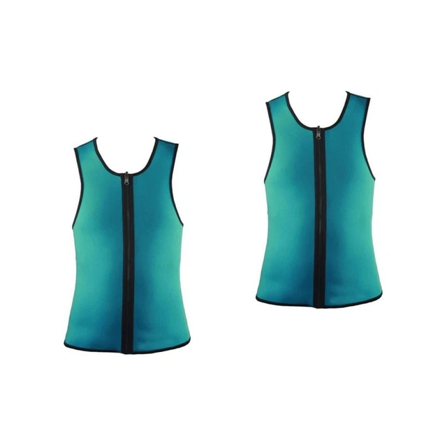 2 PACK WAIST Trainer for Men Mens Gym Vests Body Shaper Tank Top £23.19 ...