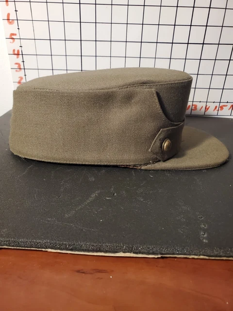 ARMY SPANISH MILITARY WWII Era Field Garrison Cap Hat M.Valle Talla 54 ...