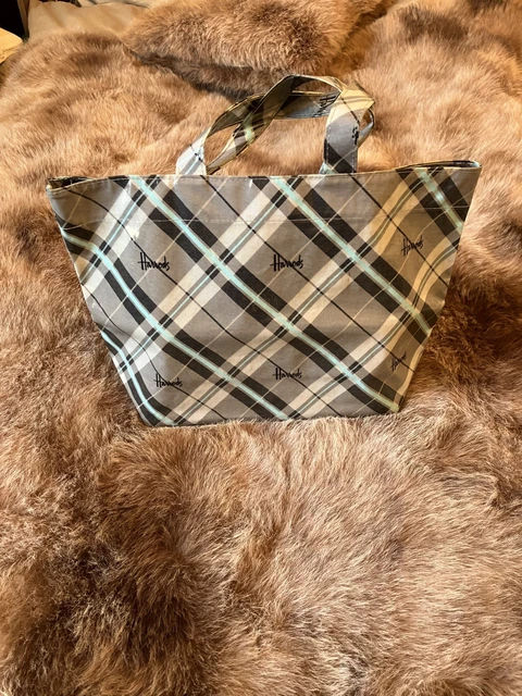 HARRODS SHOPPING BAG Blue and Grey Made in UK £10.80 - PicClick UK