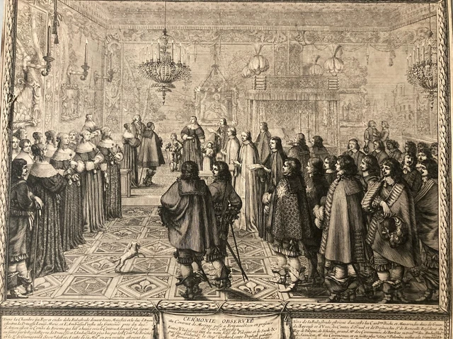 VERY PRETTY ENGRAVING Bump Abraham 1645 Eau Forte Xviie Ceremony ...