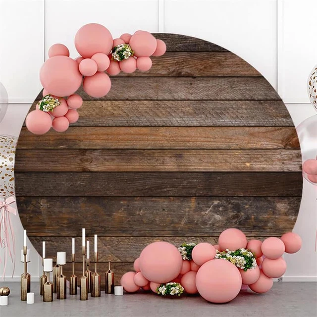 SIMPLE WOODEN ROUND Happy Birthday Backdrop For Men $37.94 - PicClick AU