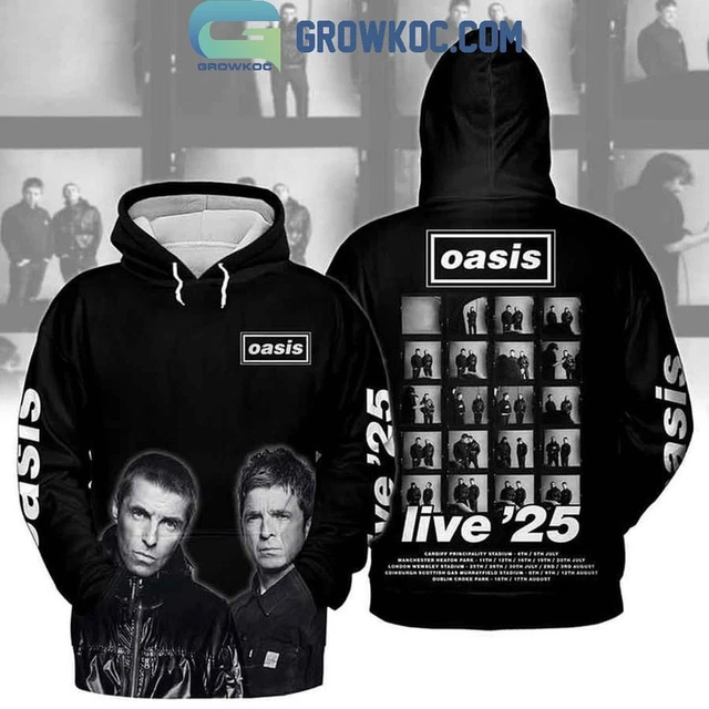 OASIS LIVE ’25 Cardiff Principality Stadium 2024 3D Hoodie1 £31.93 ...