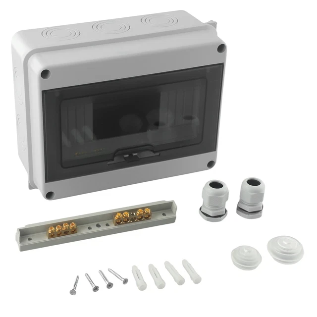 OUTDOOR WATERPROOF DISTRIBUTION Box Surface-Mounted 1Row 8 Modules,IP65 ...