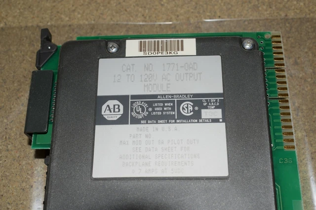 VG ALLEN BRADLEY Cat No 1771-Oad 12 To 120V Ac Output Module (Ab24) EUR ...