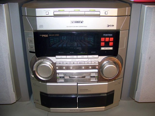 PHILIPS FW-P900 MINI HiFi Syetem Stereo FWB-P900/17 for parts or repair ...