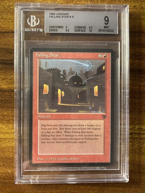 MTG FALLING STAR Legends BGS 9 w/10 COMME NEUF RARE Sorcellerie 1994 ...