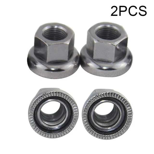 SET OF 2 Fixed Gear Bike Hub Nuts Anti Loosen Design for Secure ...