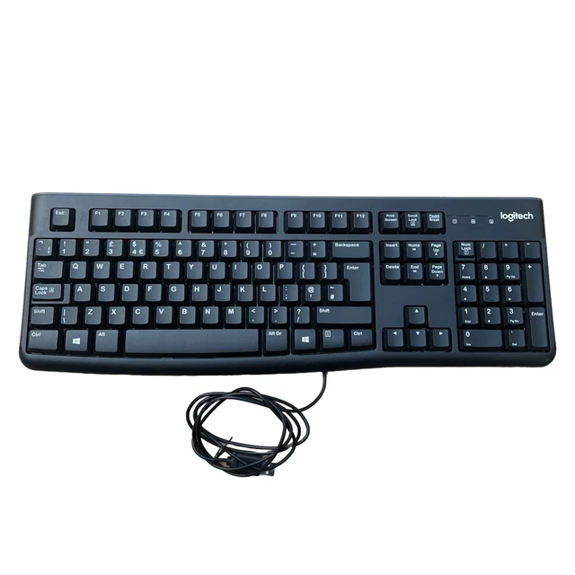 LOGITECH K120 KEYBOARD UK Layout Wired USB Plug & Play QWERTY Layout £5 ...