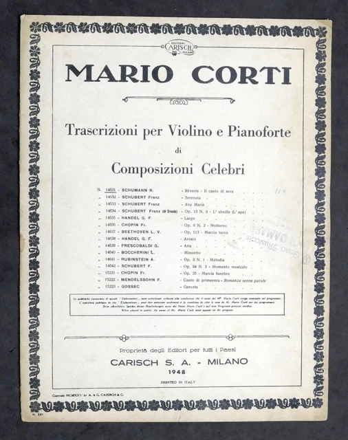 SPARTITO - MARIO Corti Trascrizioni di Composizioni Celebri - Schumann ...