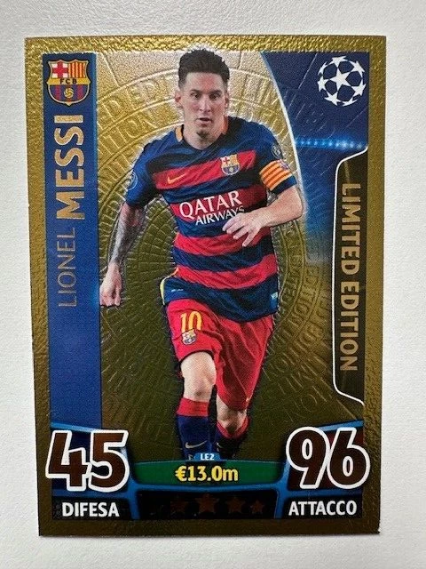 MATCH ATTAX CHAMPIONS League 15/16 Lionel Messi Oro Limitato - Versione ...