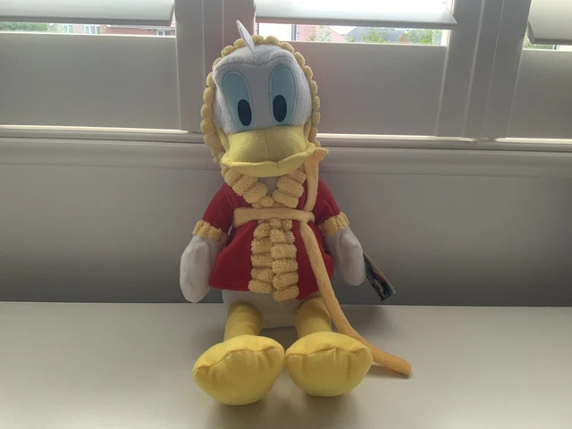 DISNEY MICKEY MOUSE Clubhouse Donald Duck With Red Bath Robe Soft Toy ...