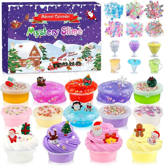 SLIME KIT ADVENT Calendar 2025 for Kids, DIY Christmas 24 Days ...