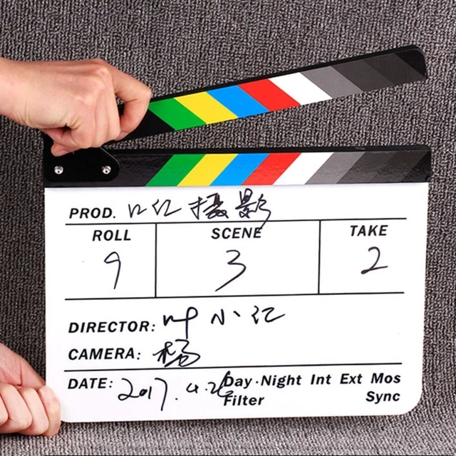 LARGE PANEL CLAPPERBOARD Action Scene Clapper Board Video Scene TV ...