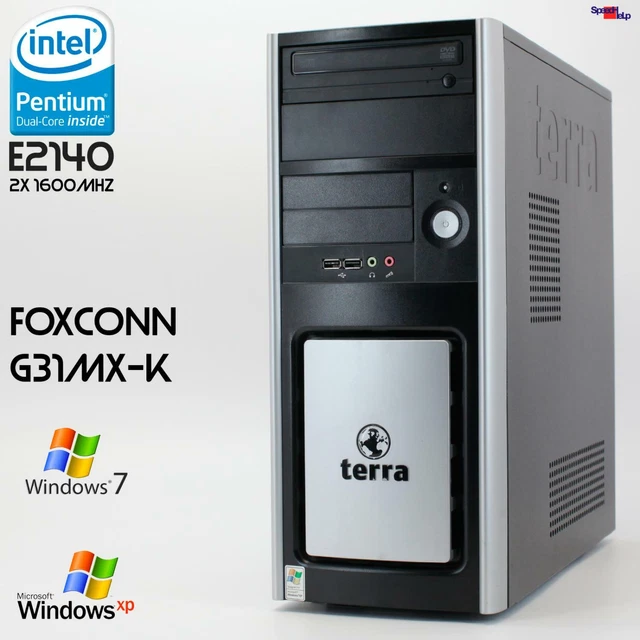 TERRA FOXCONN G31MX-K Mini Tower Computer Pc Windows Xp Pro 7 Rs-232 ...