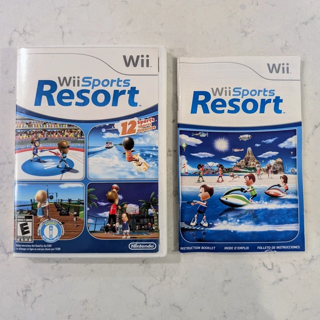 WII SPORTS RESORT (Nintendo Wii, 2009) CASE & MANUAL ONLY, authentic ...