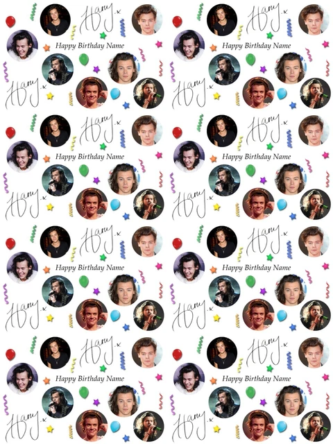 HARRY STYLES PERSONALISED Birthday Gift Wrapping Paper 3 Designs ADD ...