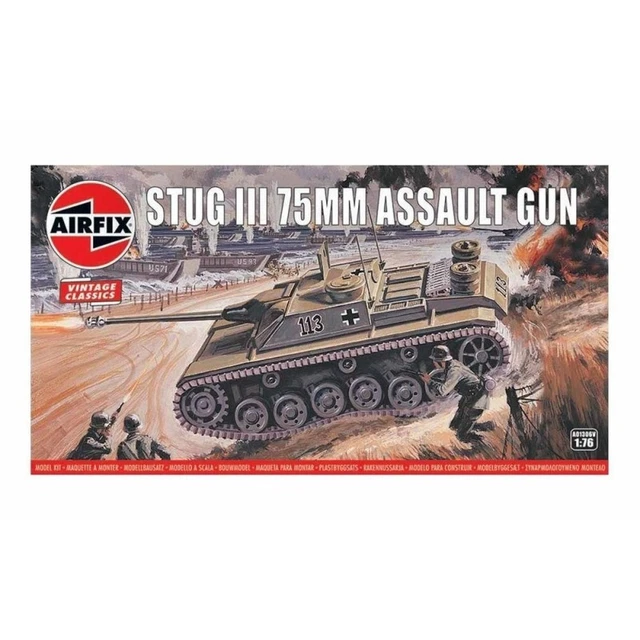 AIRFIX A01306V MAQUETTE Stug Iii 75Mm Assault Gun,Vintage Classics 1/76 ...